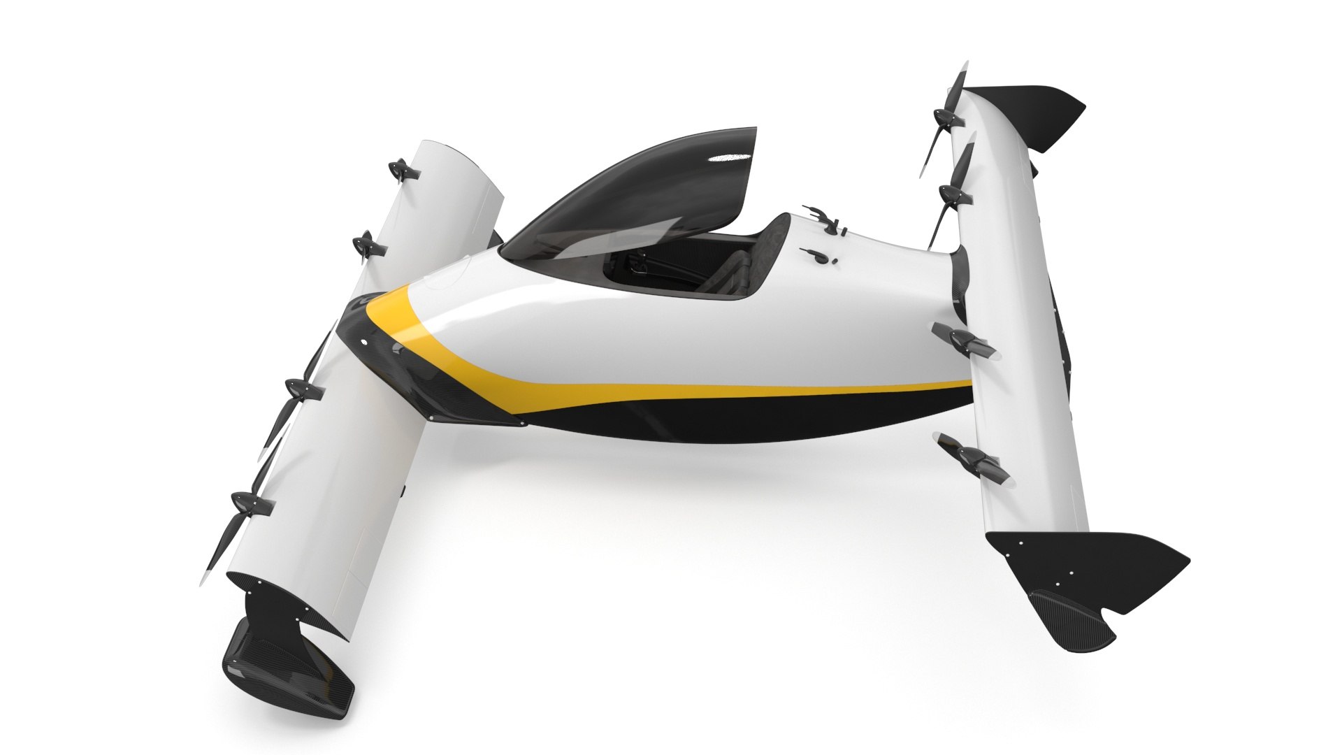 Personal EVTOL Aircraft With 8 Propellers Rigged 3D Model - TurboSquid ...