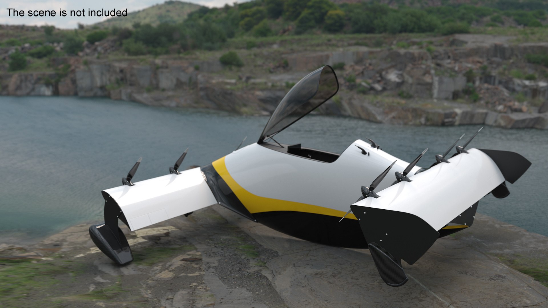 Personal EVTOL Aircraft With 8 Propellers Rigged 3D Model - TurboSquid ...
