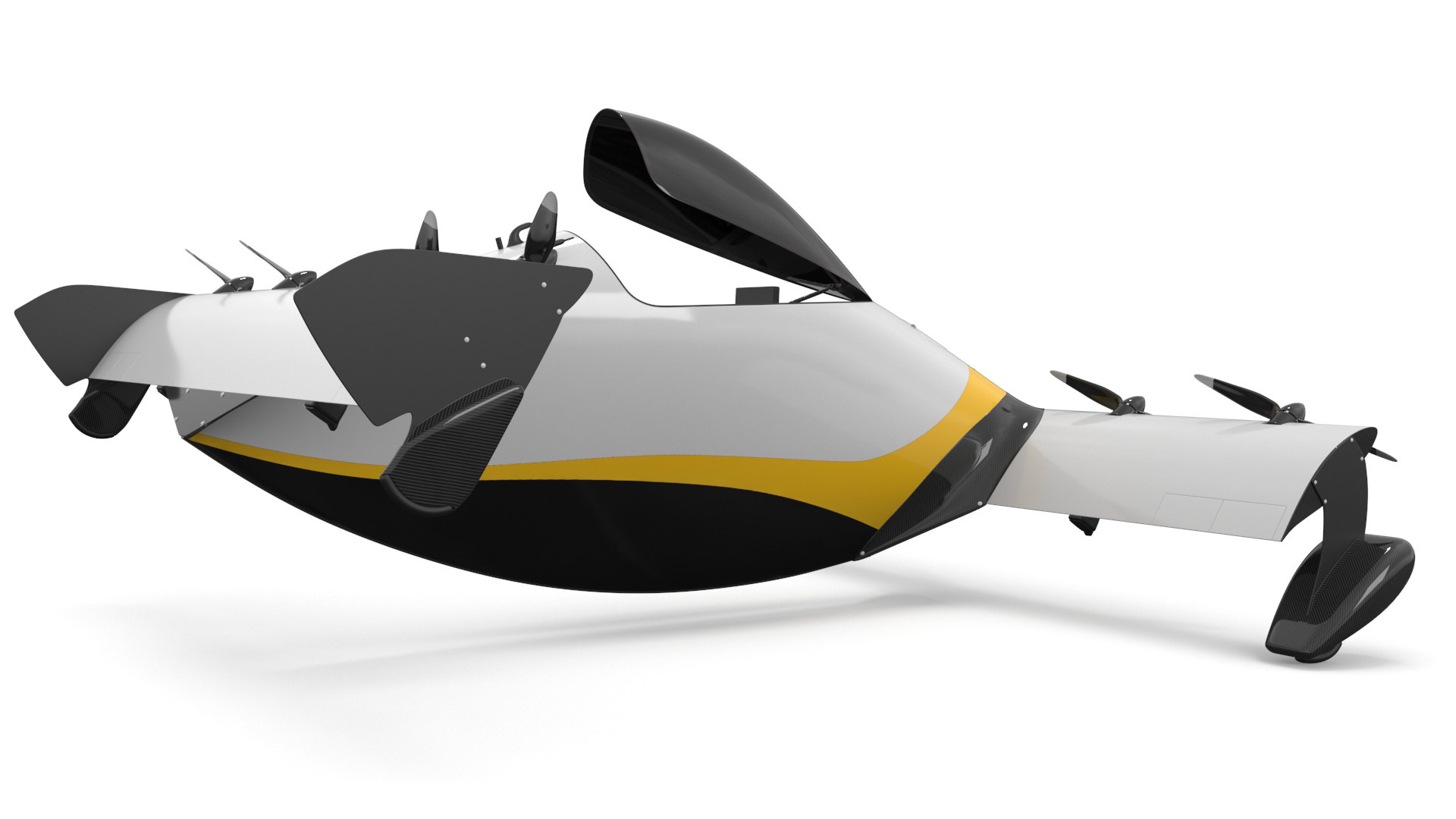 Personal EVTOL Aircraft With 8 Propellers Rigged 3D Model - TurboSquid ...