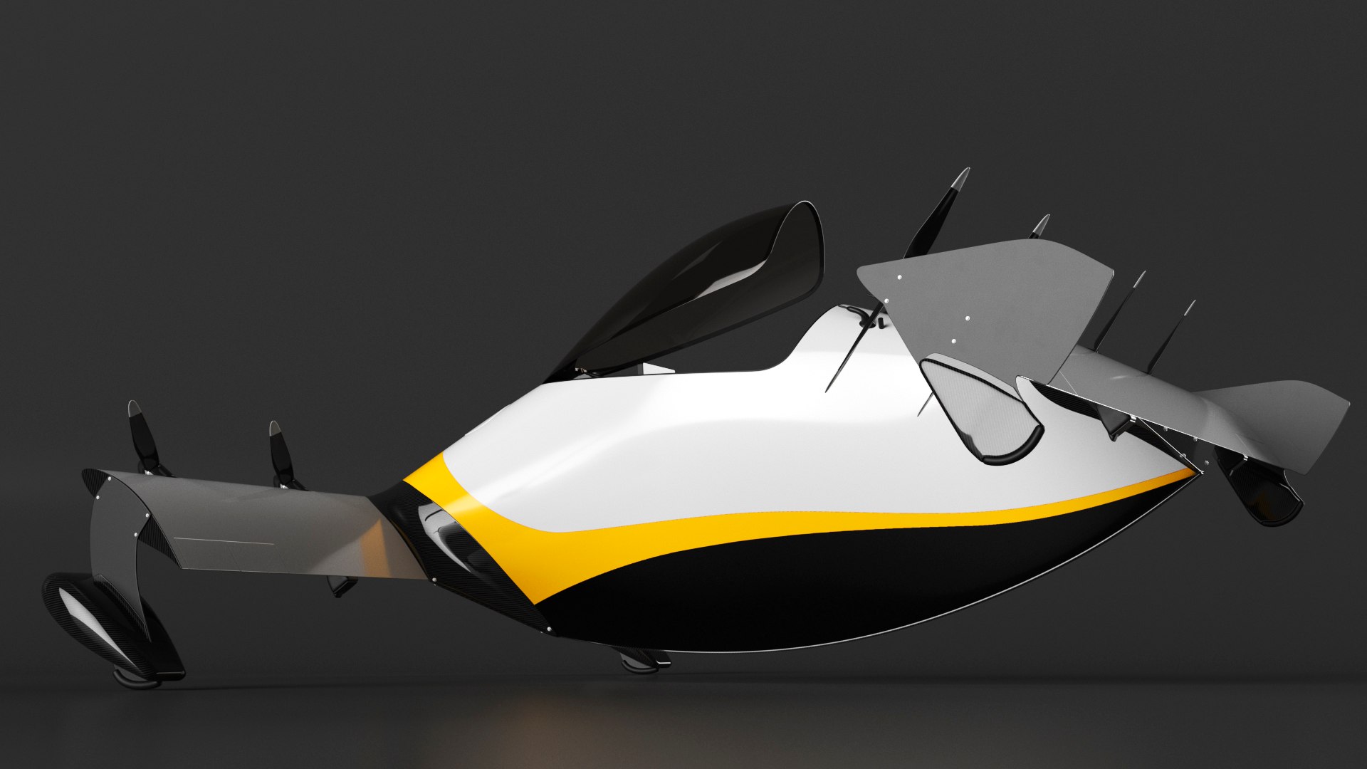 Personal EVTOL Aircraft With 8 Propellers Rigged 3D Model - TurboSquid ...