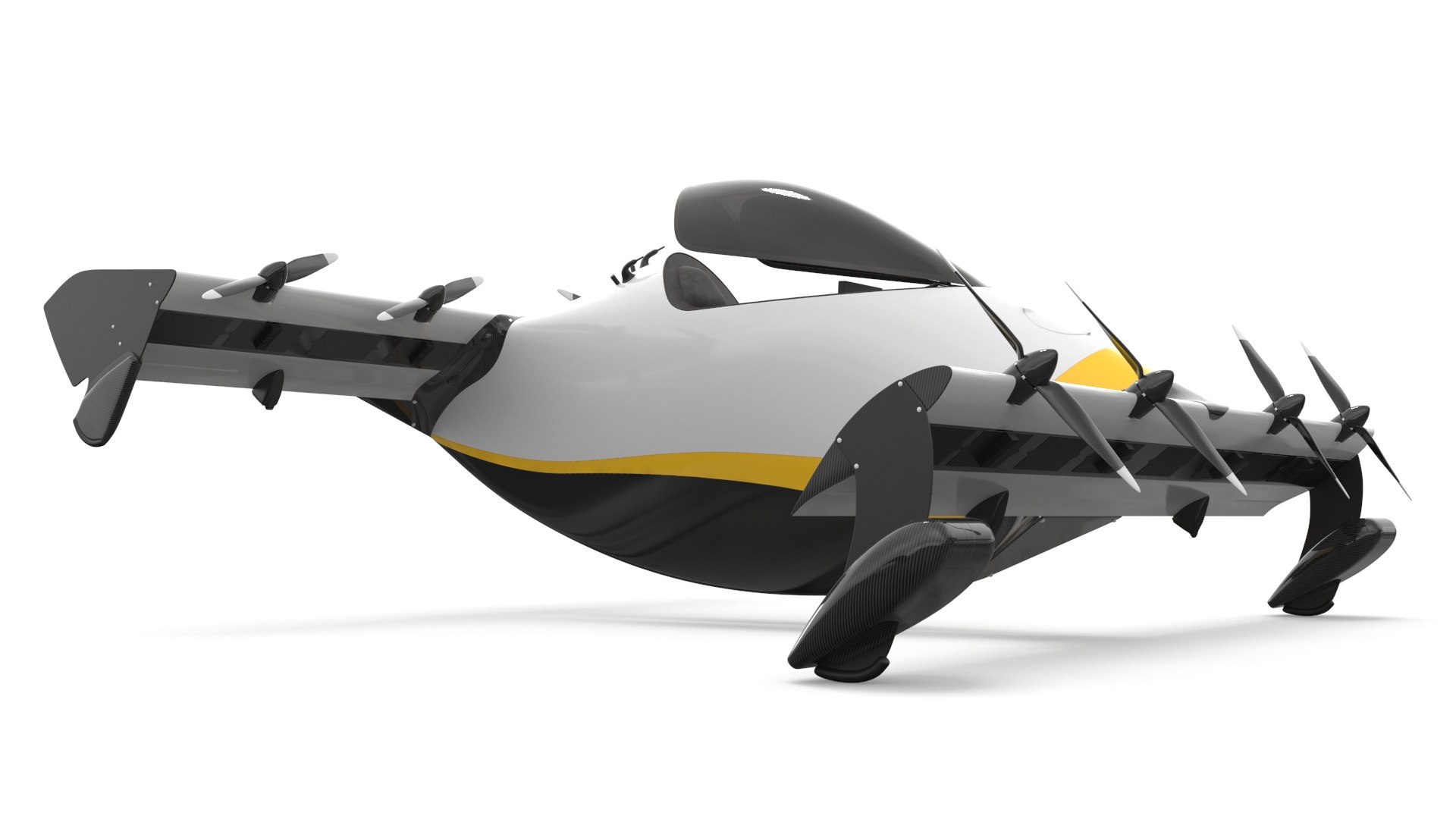 Personal EVTOL Aircraft With 8 Propellers Rigged 3D Model - TurboSquid ...