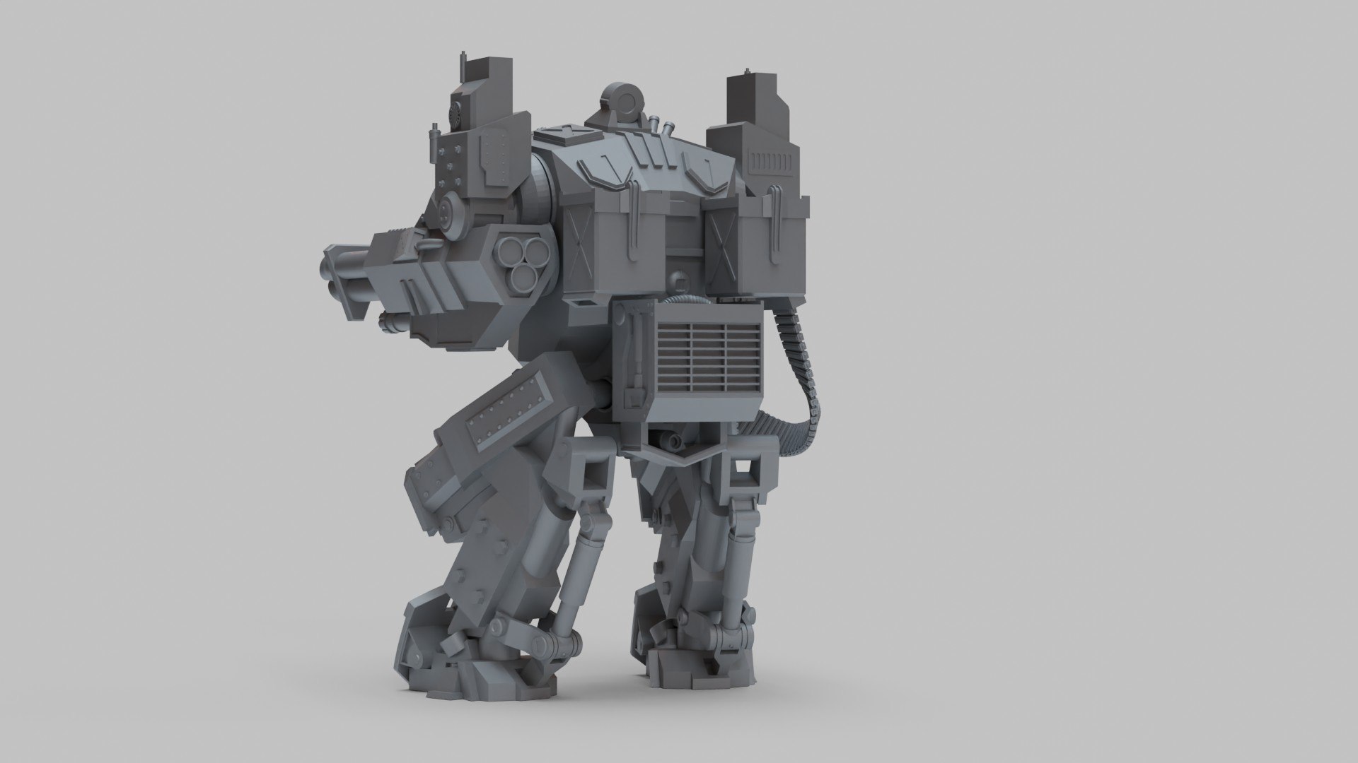 3D Model William Gun Mech - TurboSquid 2271357