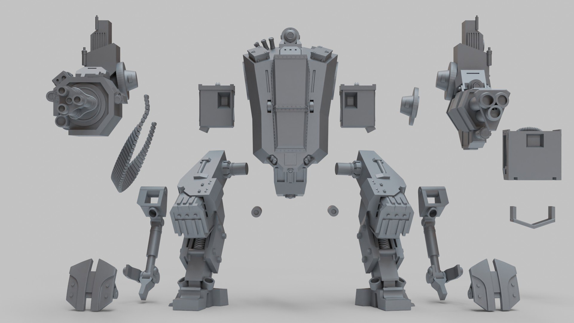 3D Model William Gun Mech - TurboSquid 2271357