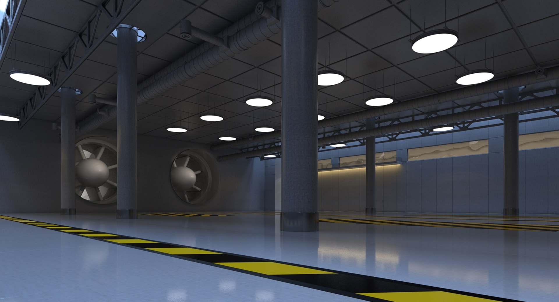 Sci-fi Hallway 3d Obj