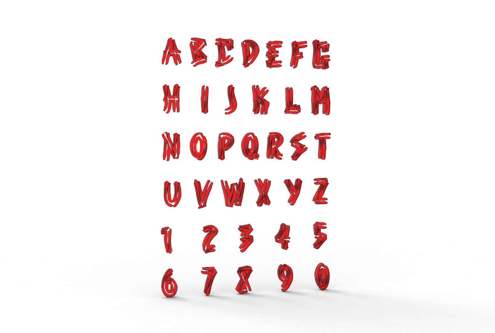 Horror Letters 3D Model - TurboSquid 2012377