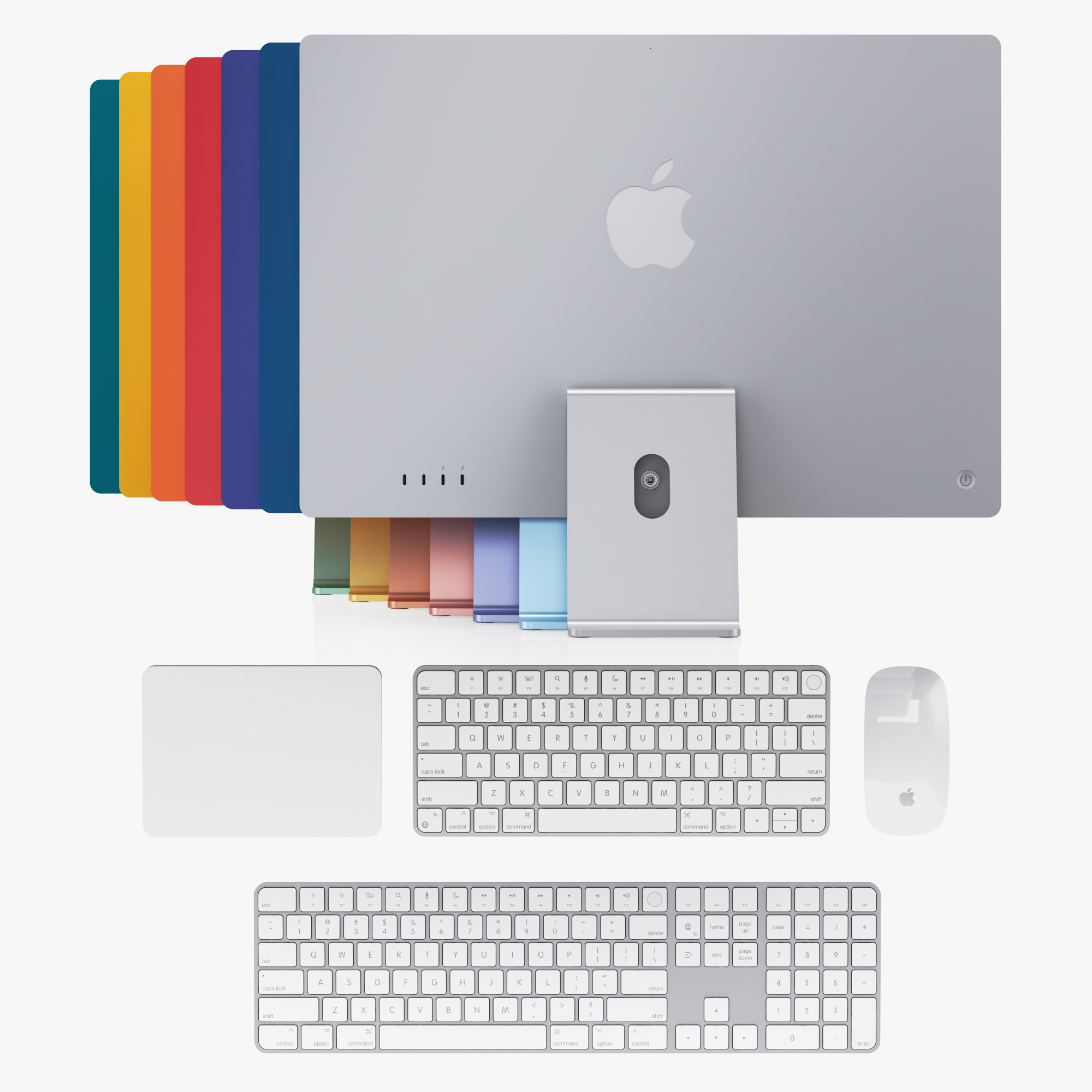 Apple iMac 24-inch 2021 Set All Color 3D model - TurboSquid 1729301