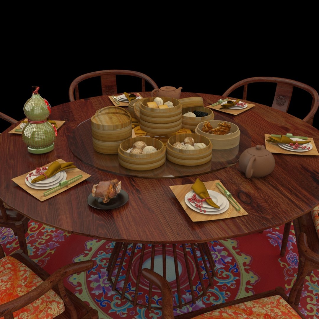 Chinese Dim Sum Table Model - TurboSquid 2246250