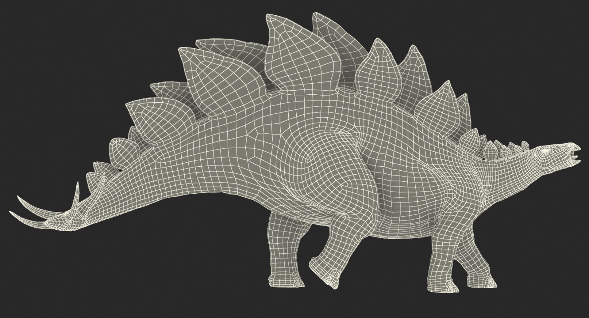 Stegosaurus Walking Pose 3ds