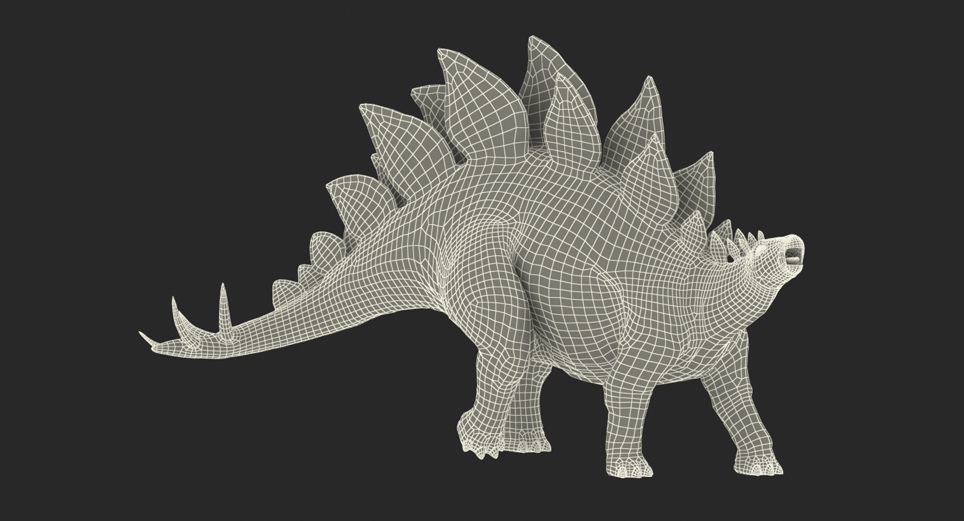 Stegosaurus Walking Pose 3ds