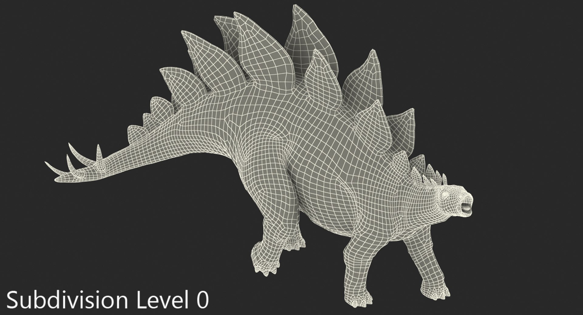 Stegosaurus Walking Pose 3ds
