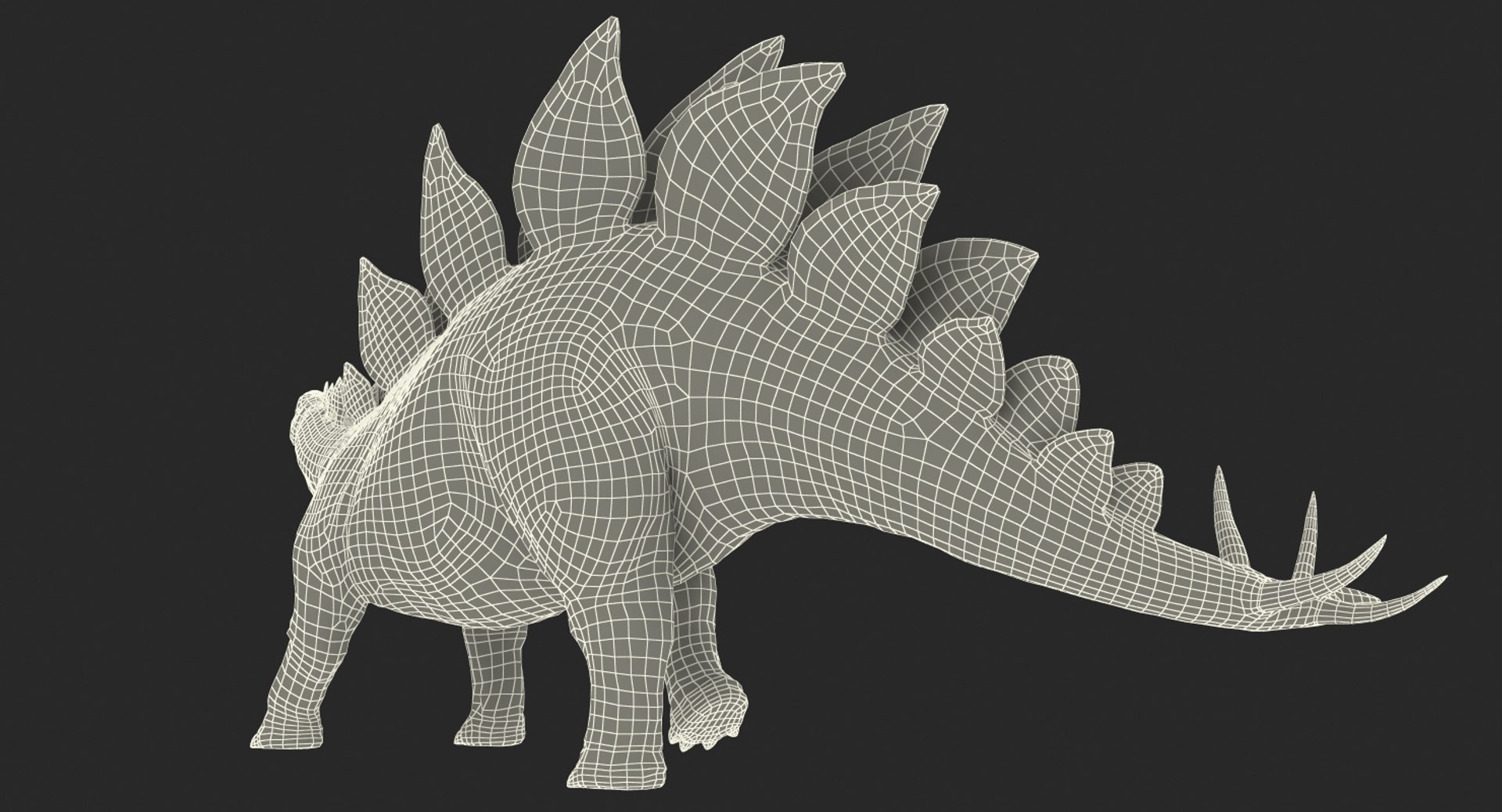 Stegosaurus Walking Pose 3ds