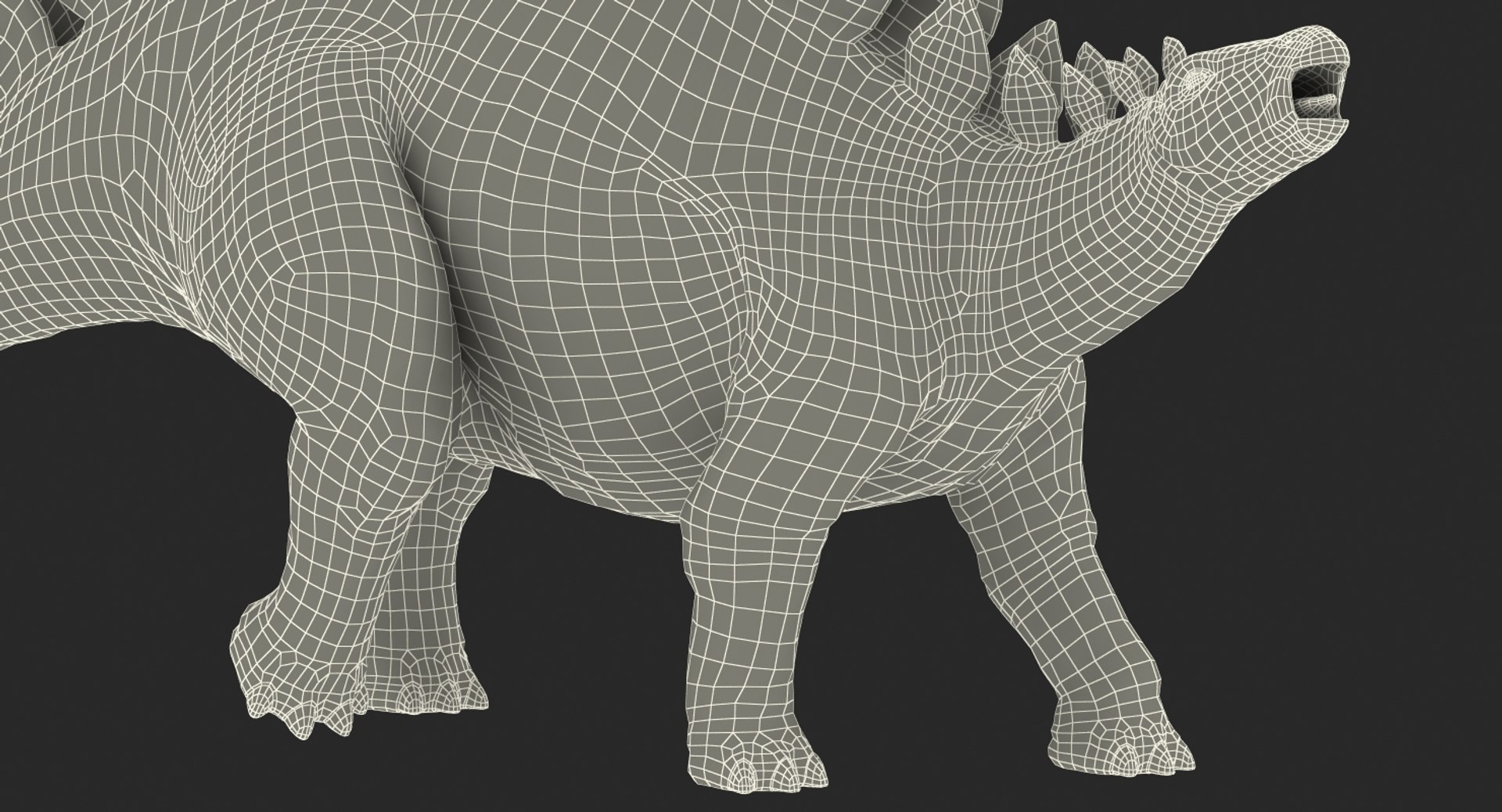 Stegosaurus Walking Pose 3ds