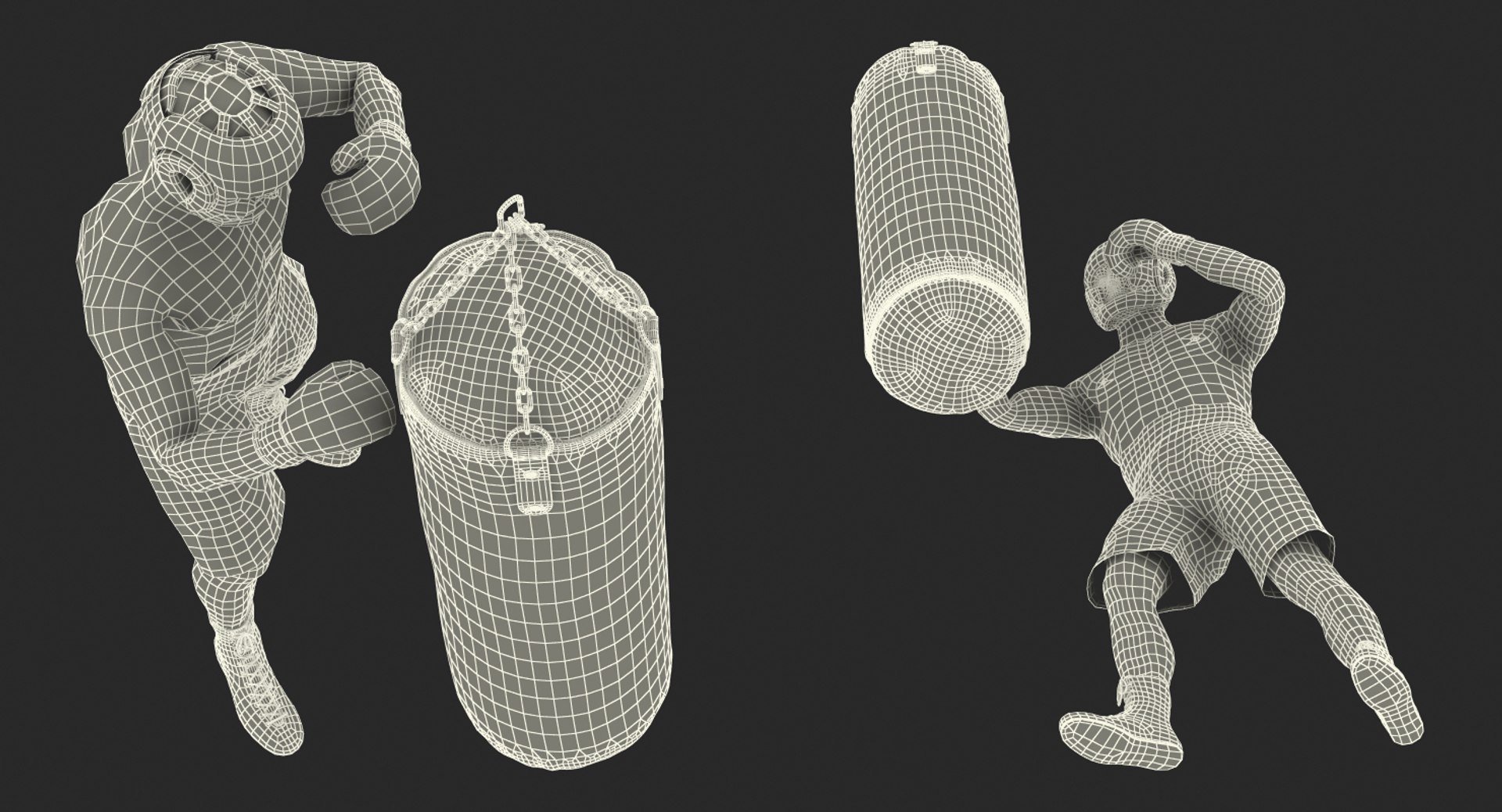 Boxer punching bag 3D model - TurboSquid 1313933