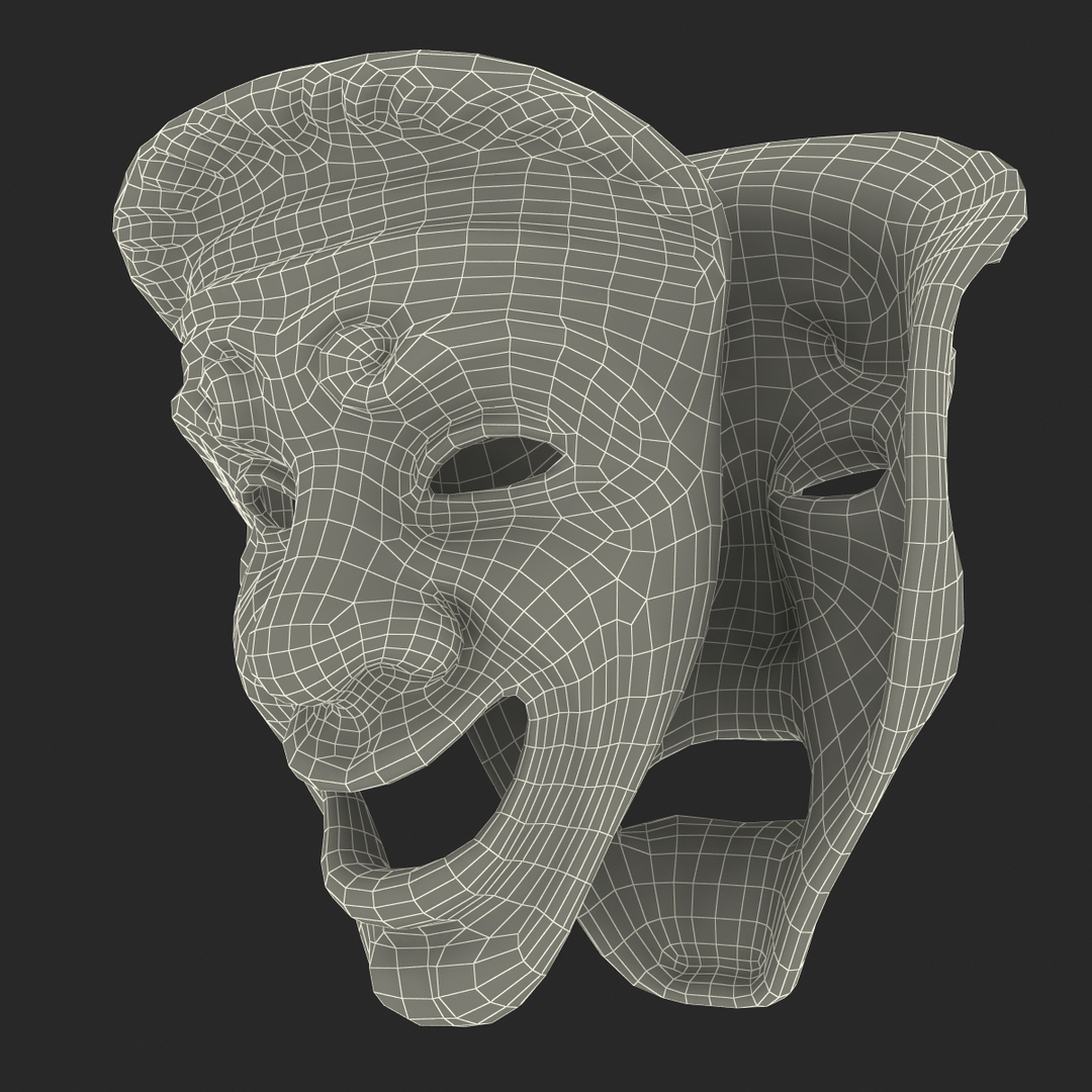 Theatre Masks 3d Model