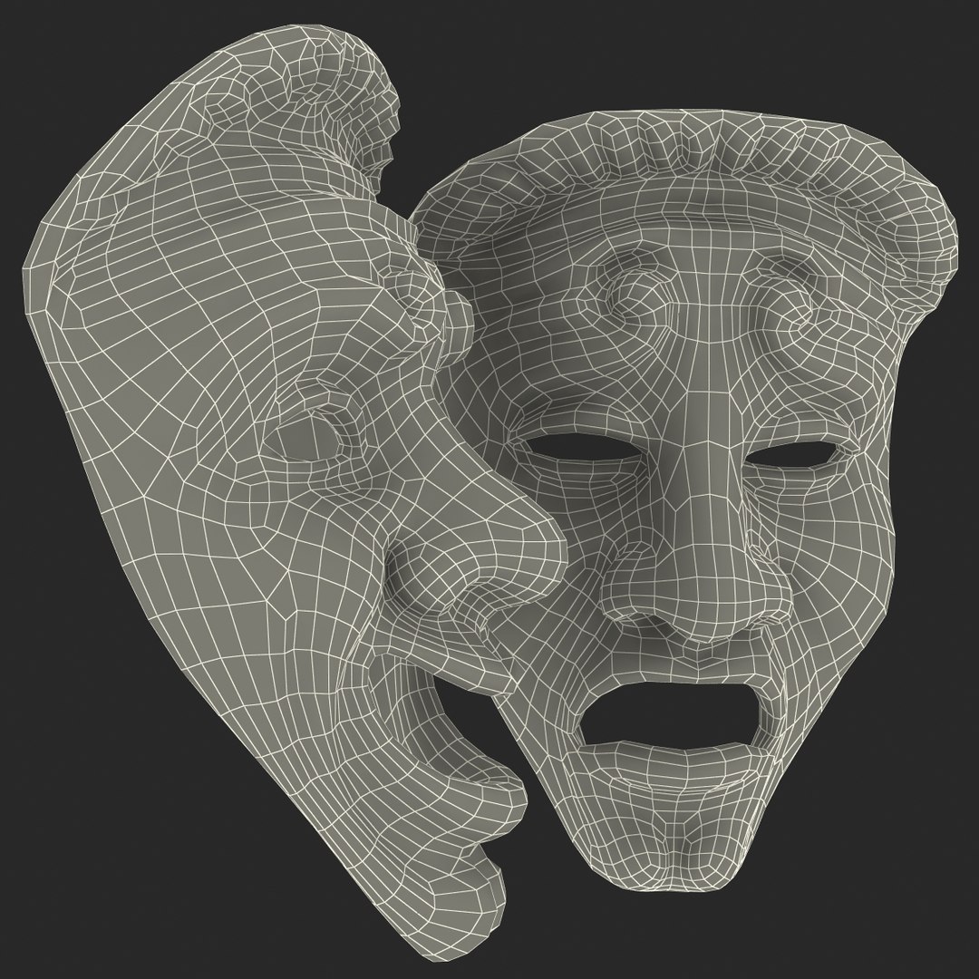 theatre masks 3d model