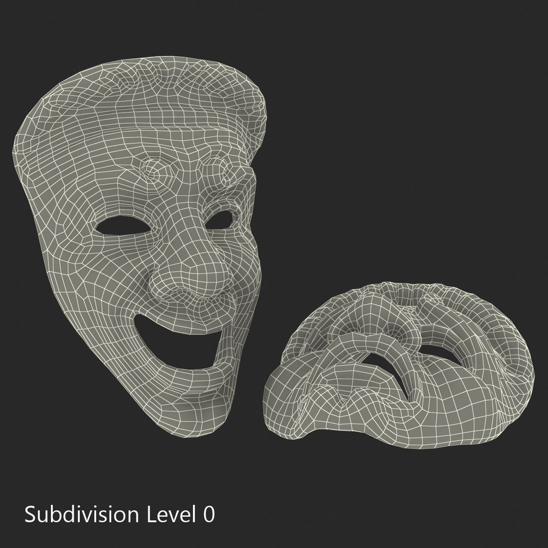 theatre masks 3d model