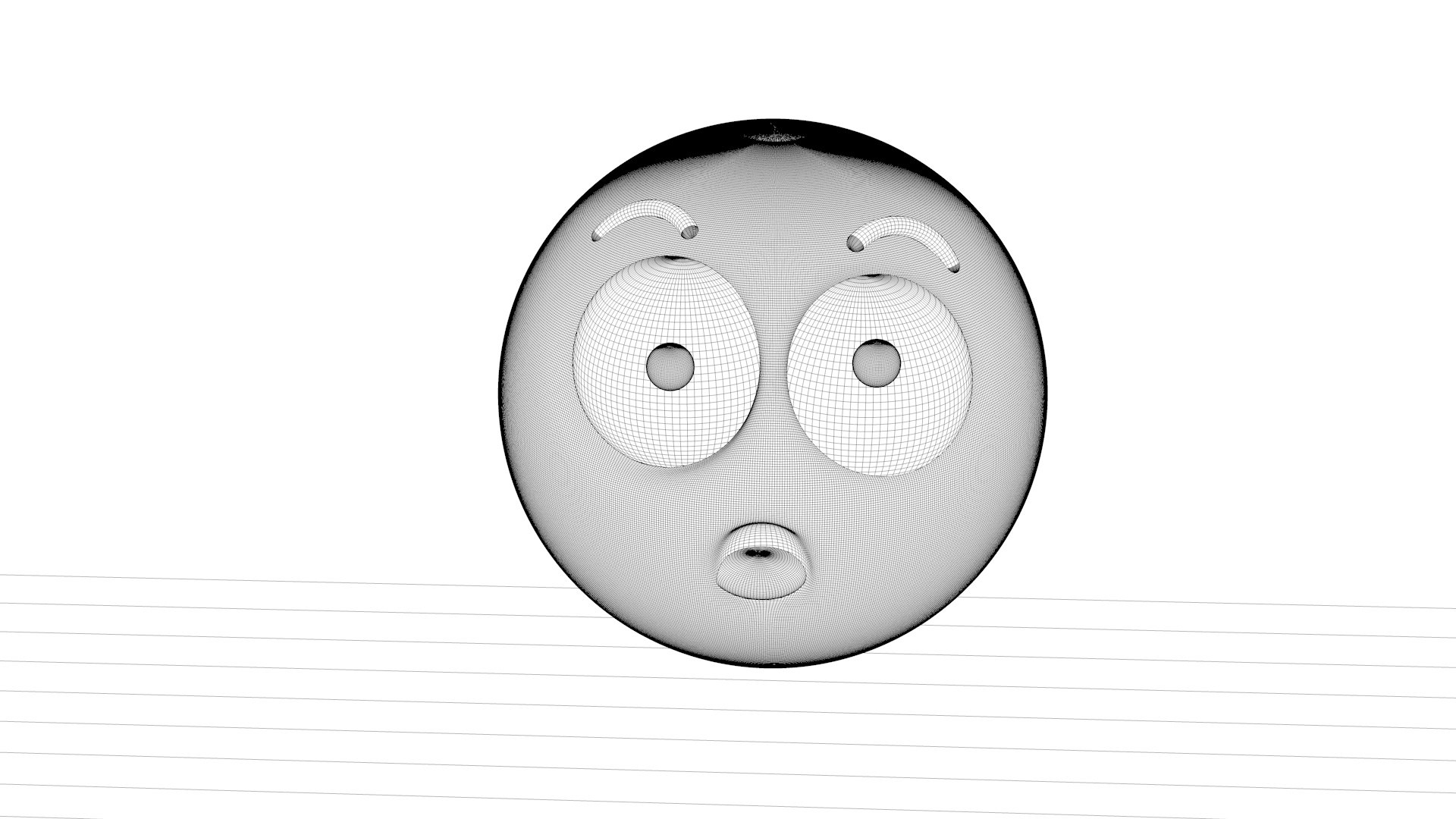 3D 3D Emoji Flushed Face Model - TurboSquid 1789714