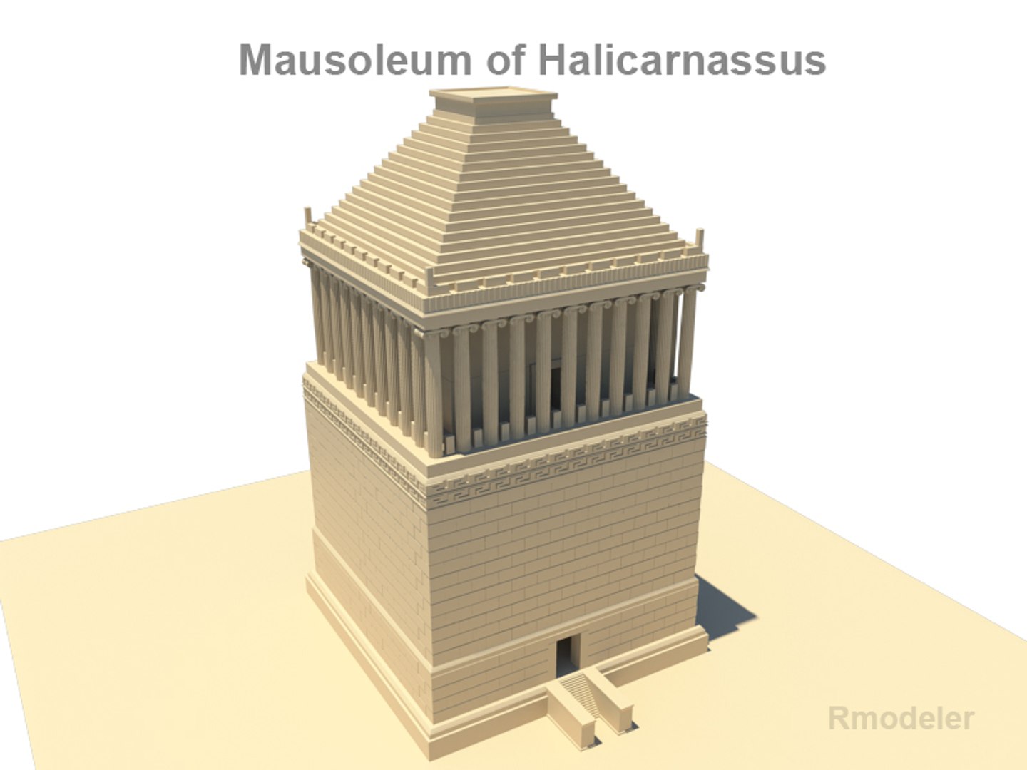 3d Model Mausoleum Halicarnassus