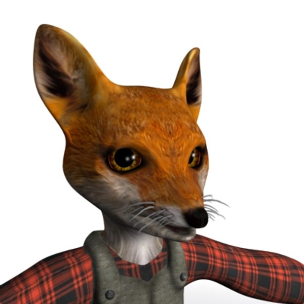 3d model of fox character