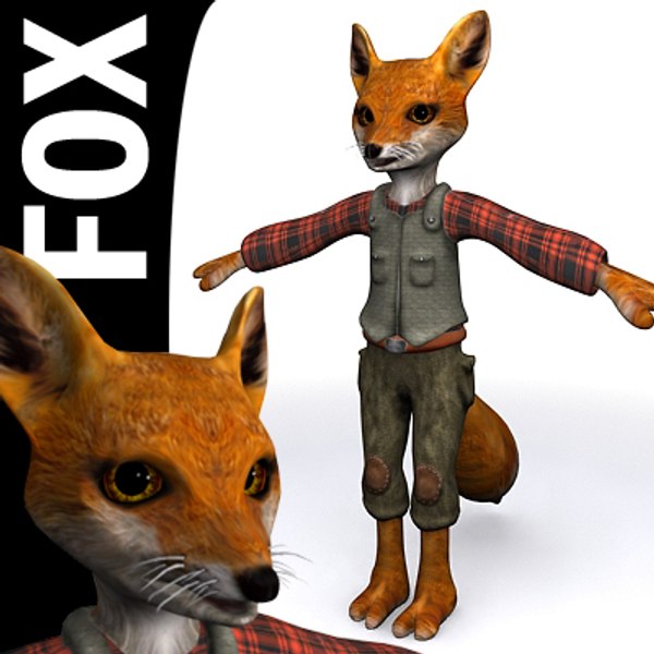 3d model of fox character