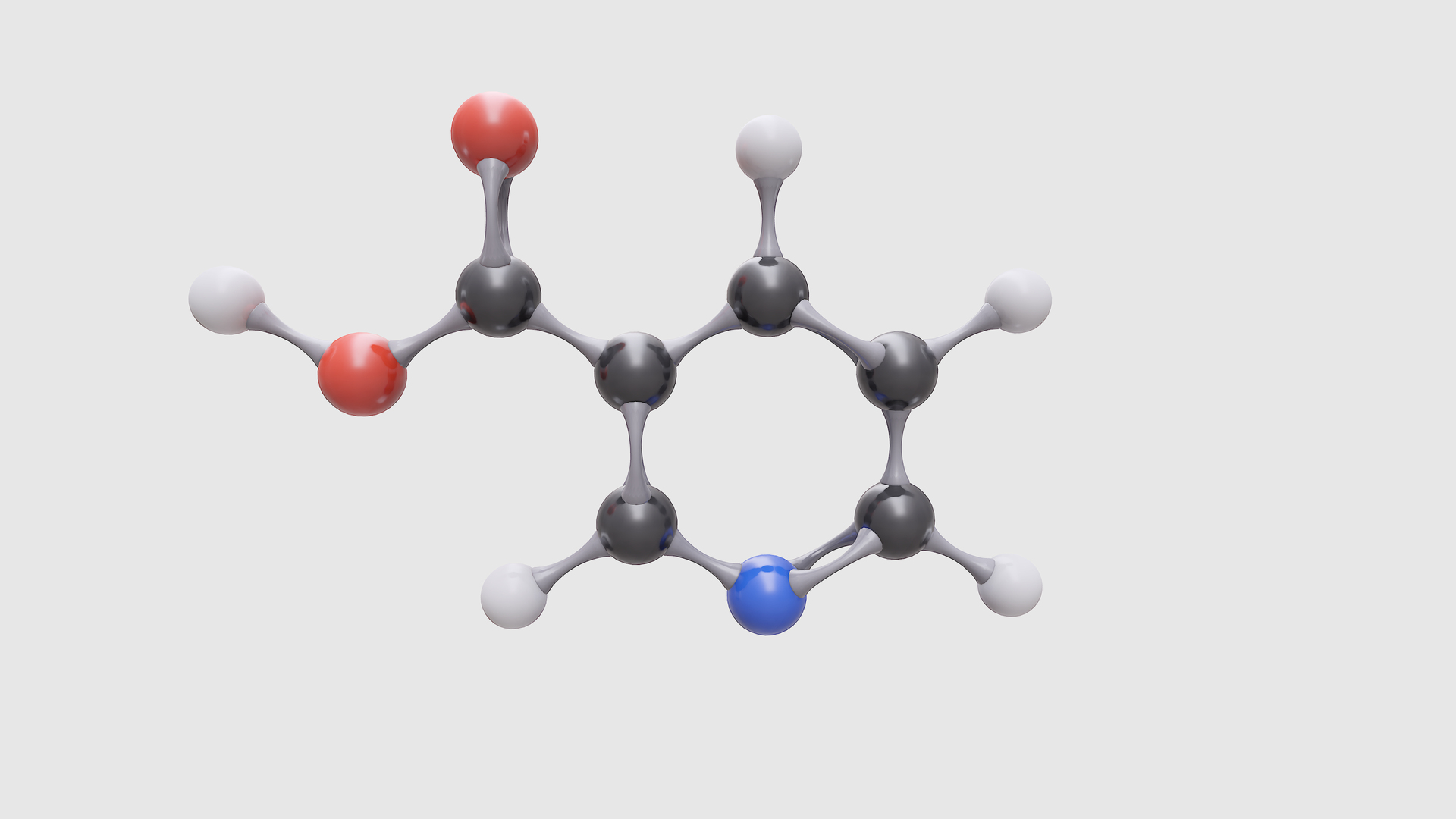 3D Niacin Molecule With PBR 4K 8K - TurboSquid 1944880