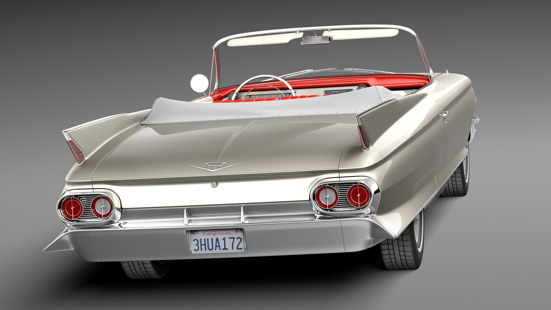 Classic Antique Luxury Convertible 3d Model