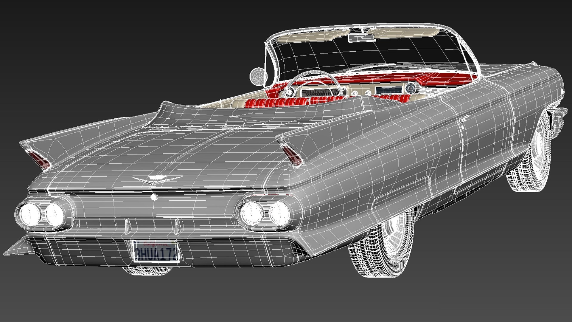 Classic Antique Luxury Convertible 3d Model