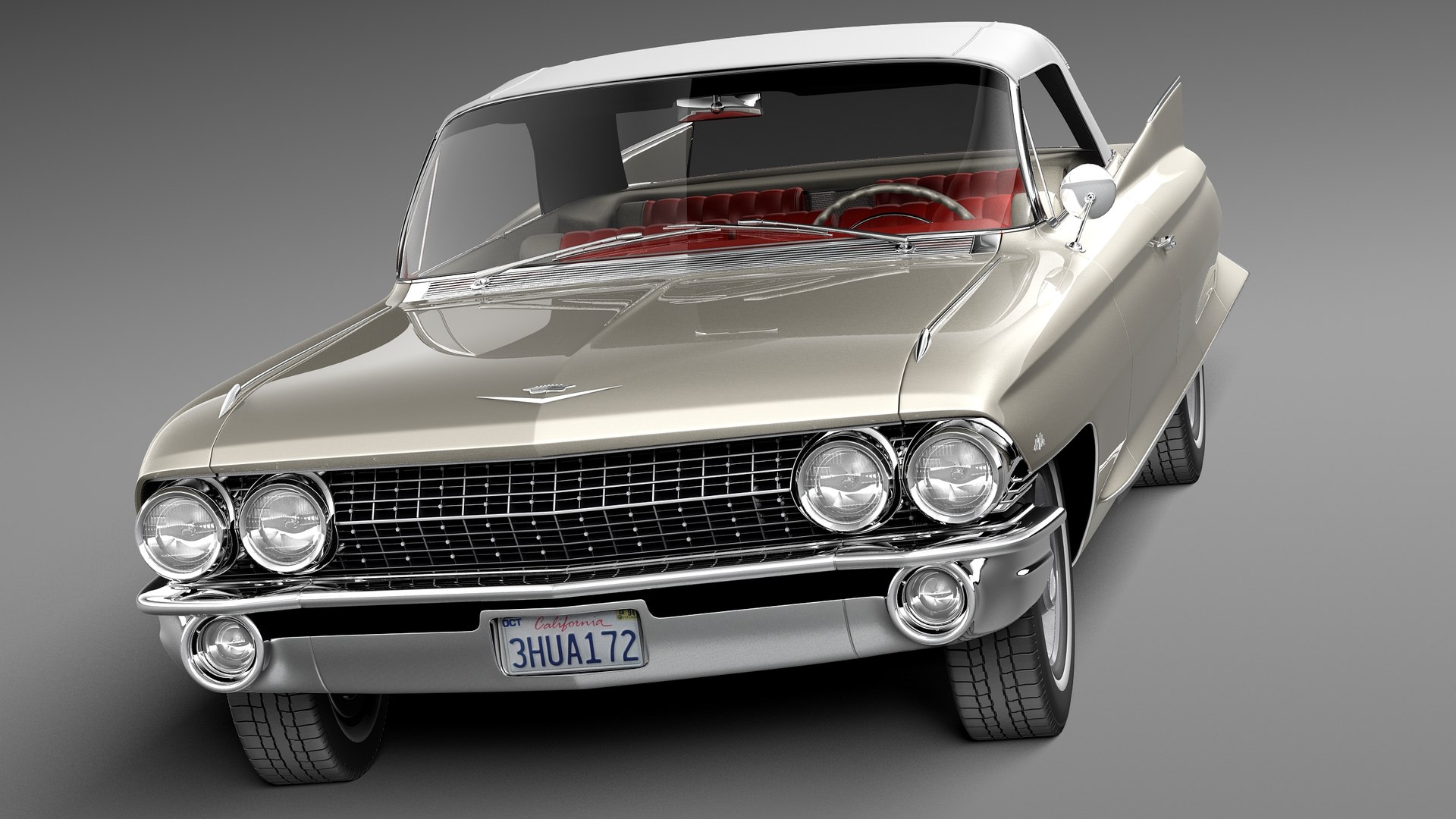 Classic Antique Luxury Convertible 3d Model