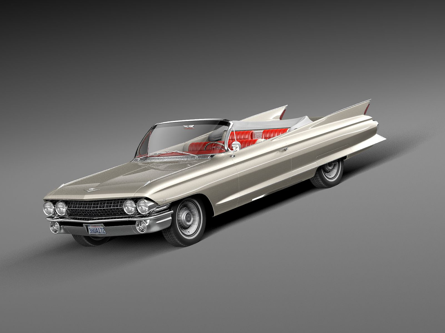Classic Antique Luxury Convertible 3d Model