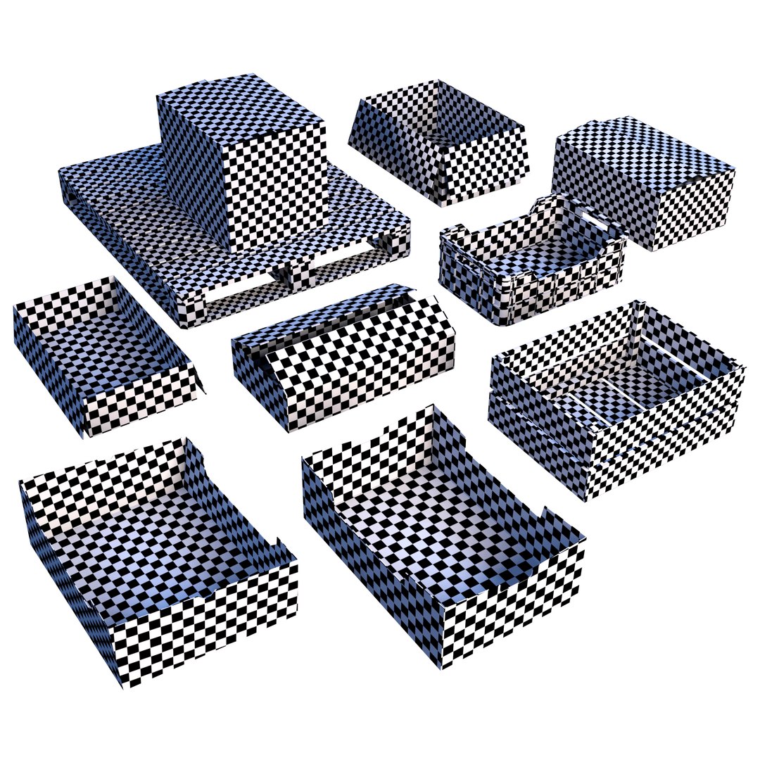 3D Box Set LOW POLY Model - TurboSquid 1856643