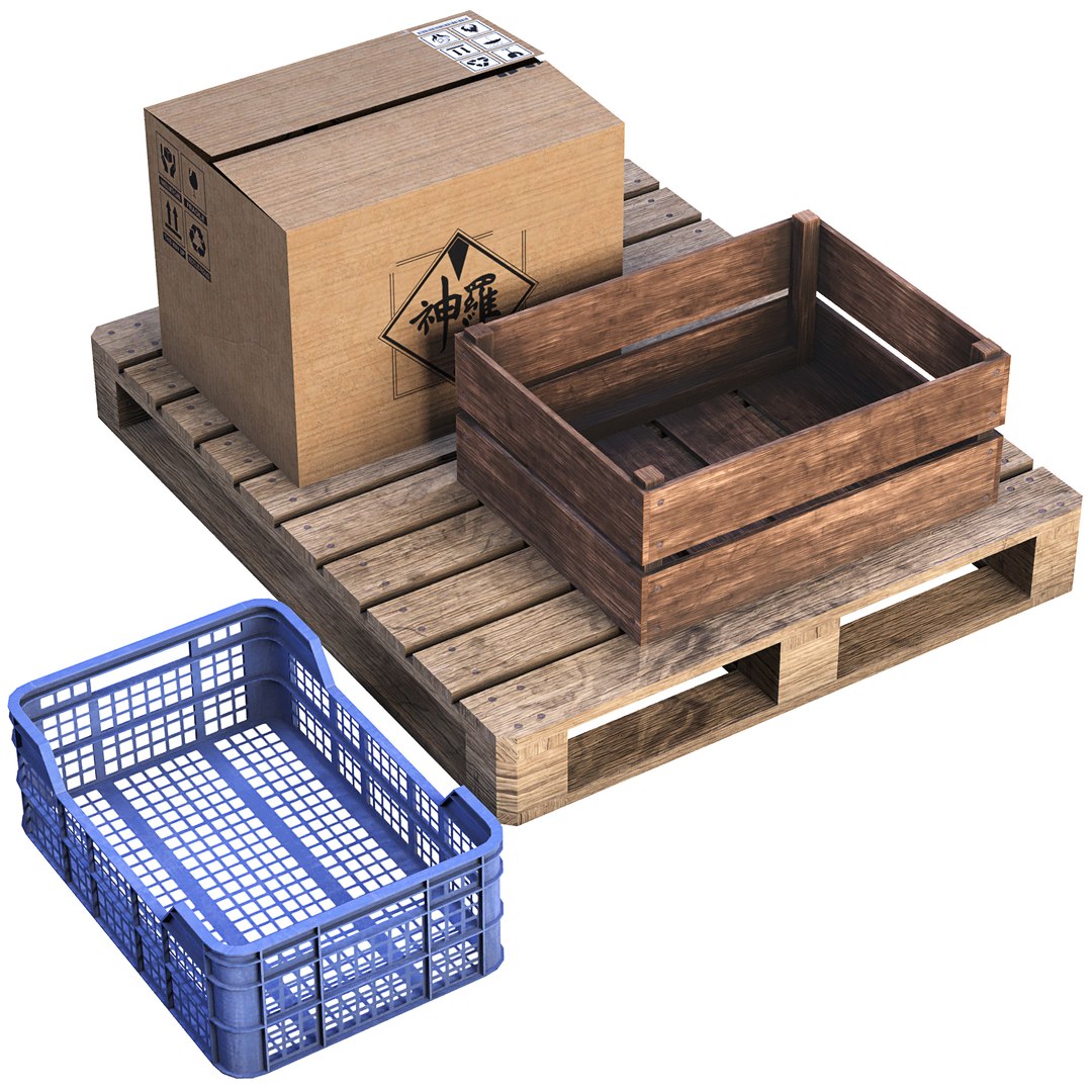 3D Box Set LOW POLY Model - TurboSquid 1856643