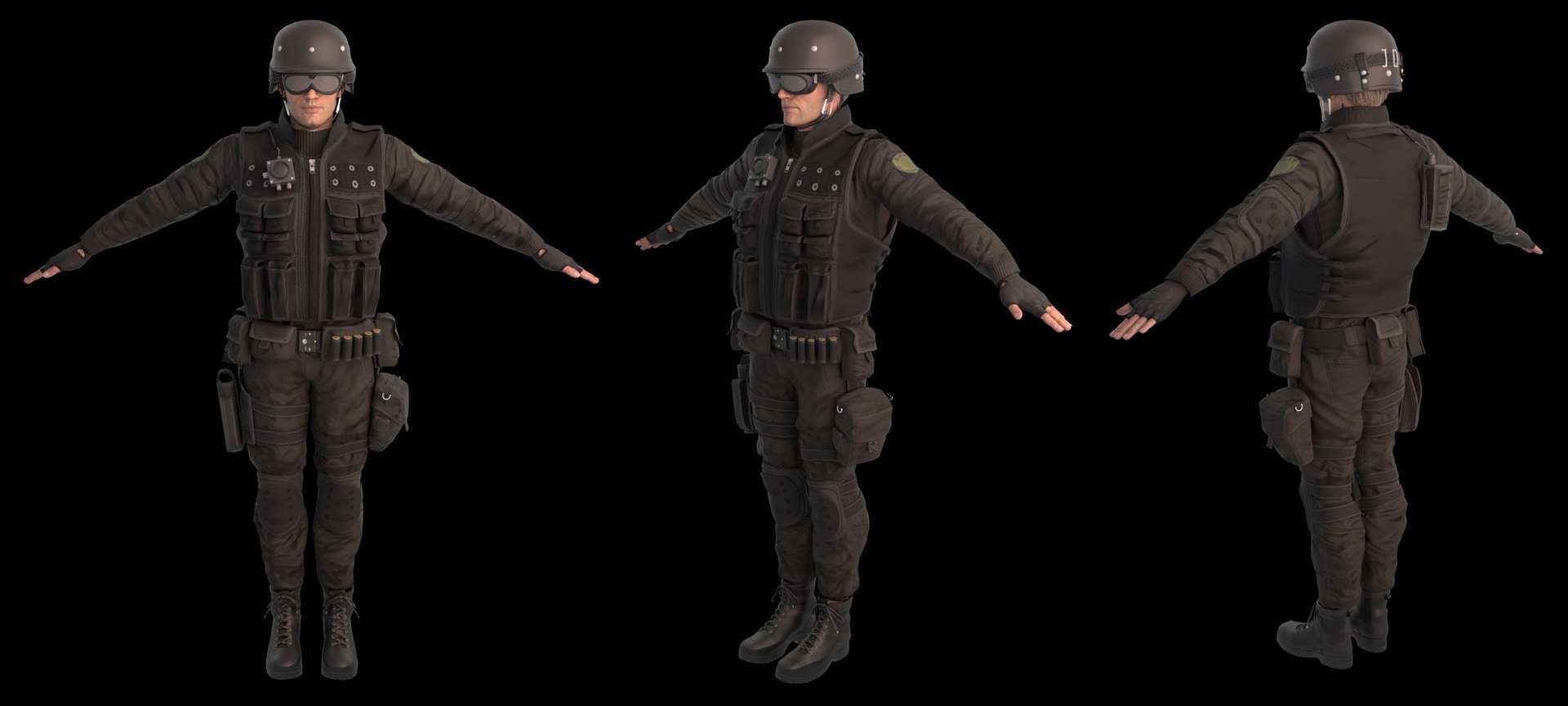 Male SWAT Officer Rigged 3D - TurboSquid 2172295