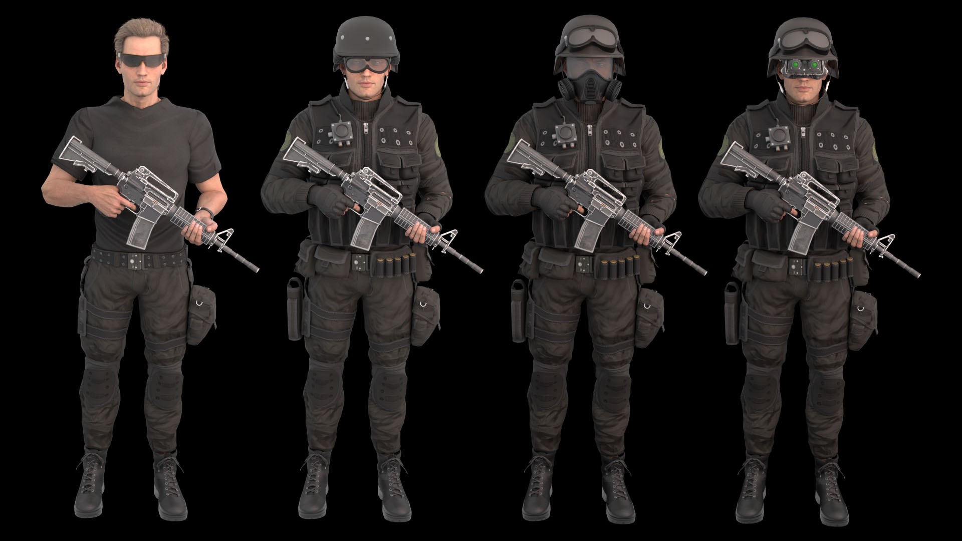 Male SWAT Officer Rigged 3D - TurboSquid 2172295