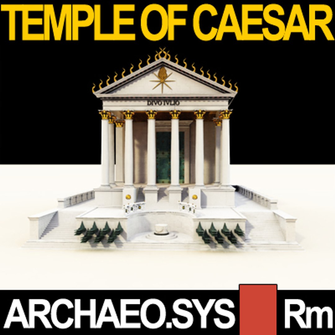 Reconstruction Temple Caesar Huelsen 3d 3ds