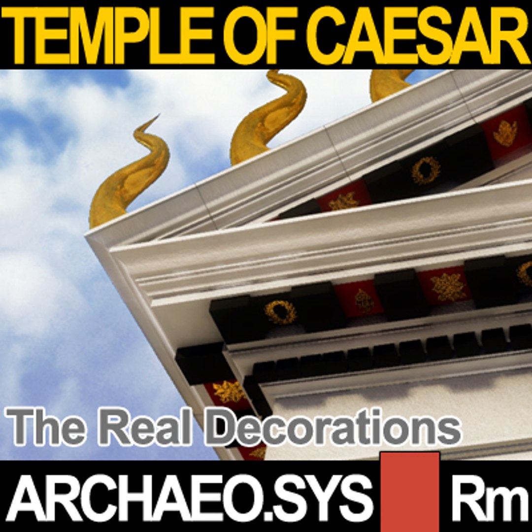 Reconstruction Temple Caesar Huelsen 3d 3ds