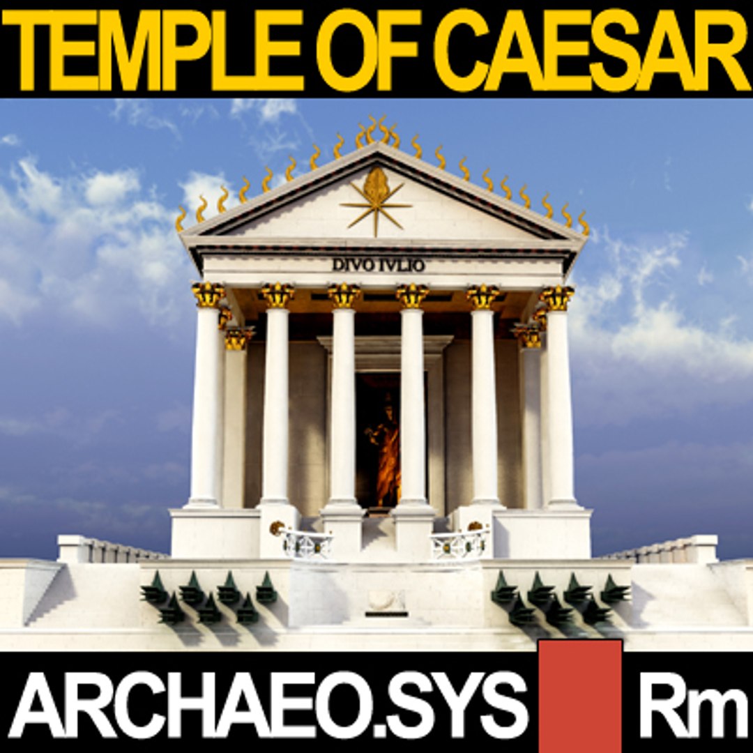 Reconstruction Temple Caesar Huelsen 3d 3ds