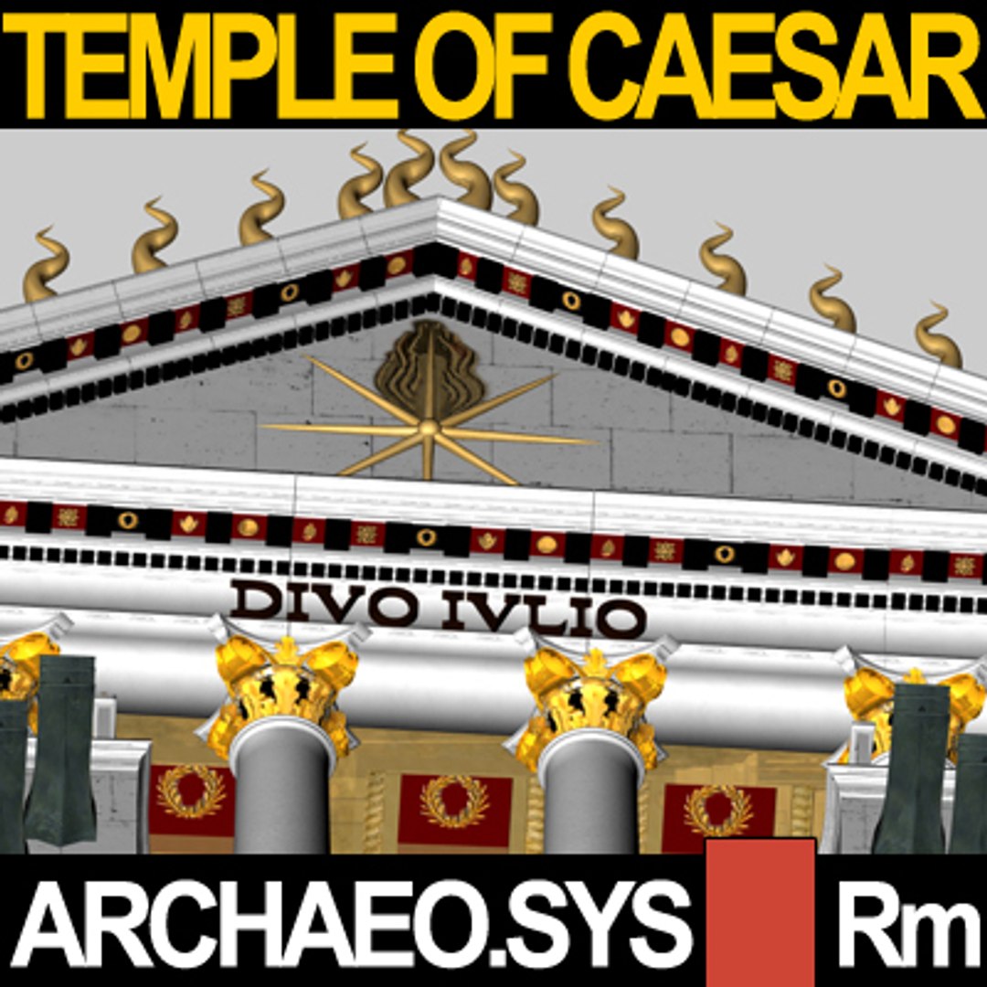 Reconstruction Temple Caesar Huelsen 3d 3ds