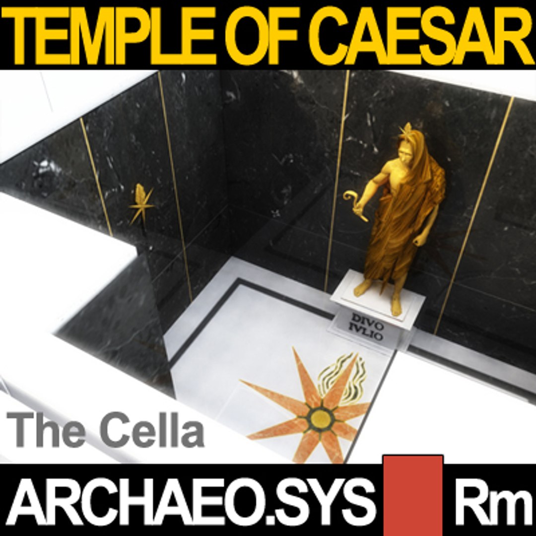 Reconstruction Temple Caesar Huelsen 3d 3ds
