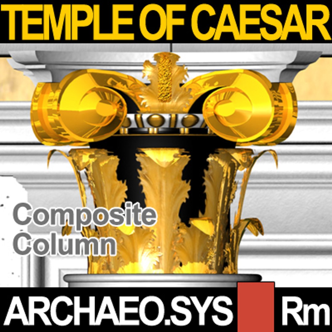 Reconstruction Temple Caesar Huelsen 3d 3ds