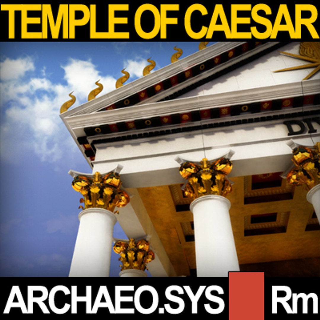 Reconstruction Temple Caesar Huelsen 3d 3ds