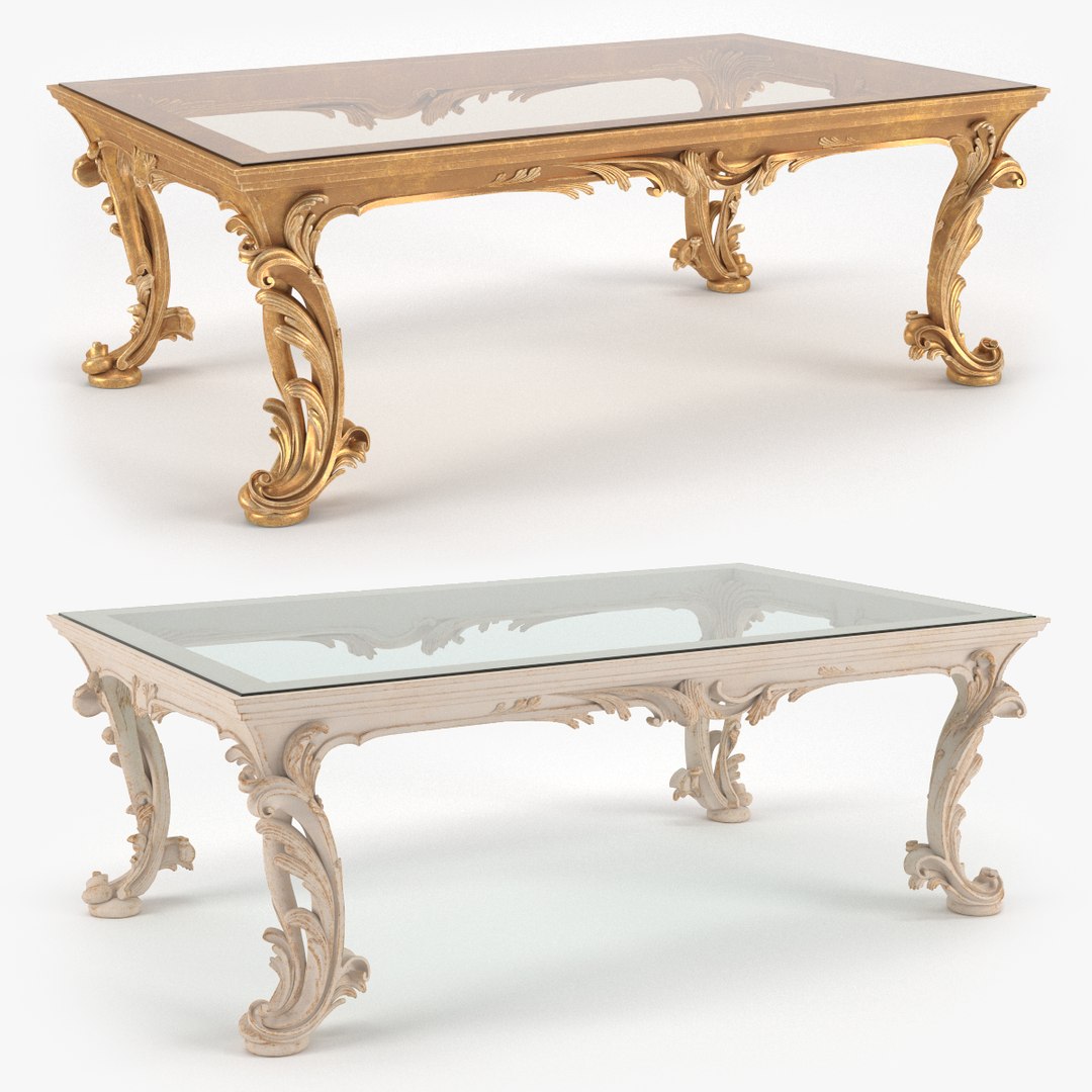Classic Coffee Table - Chelini Art 1064 - set 3D model - TurboSquid 2175313
