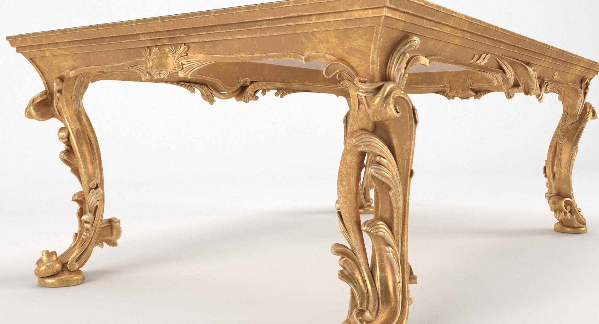 Classic Coffee Table - Chelini Art 1064 - Set 3D Model - TurboSquid 2175313