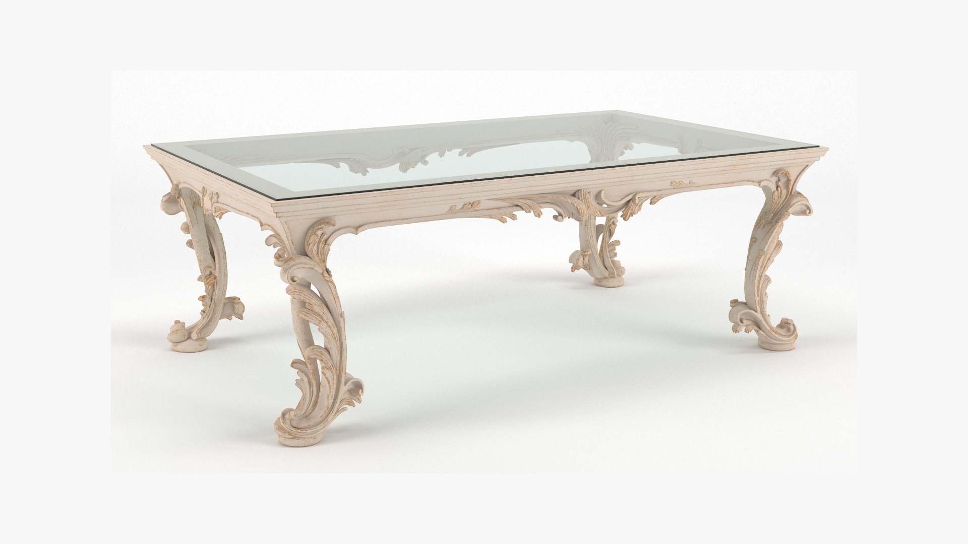 Classic Coffee Table - Chelini Art 1064 - Set 3D Model - TurboSquid 2175313