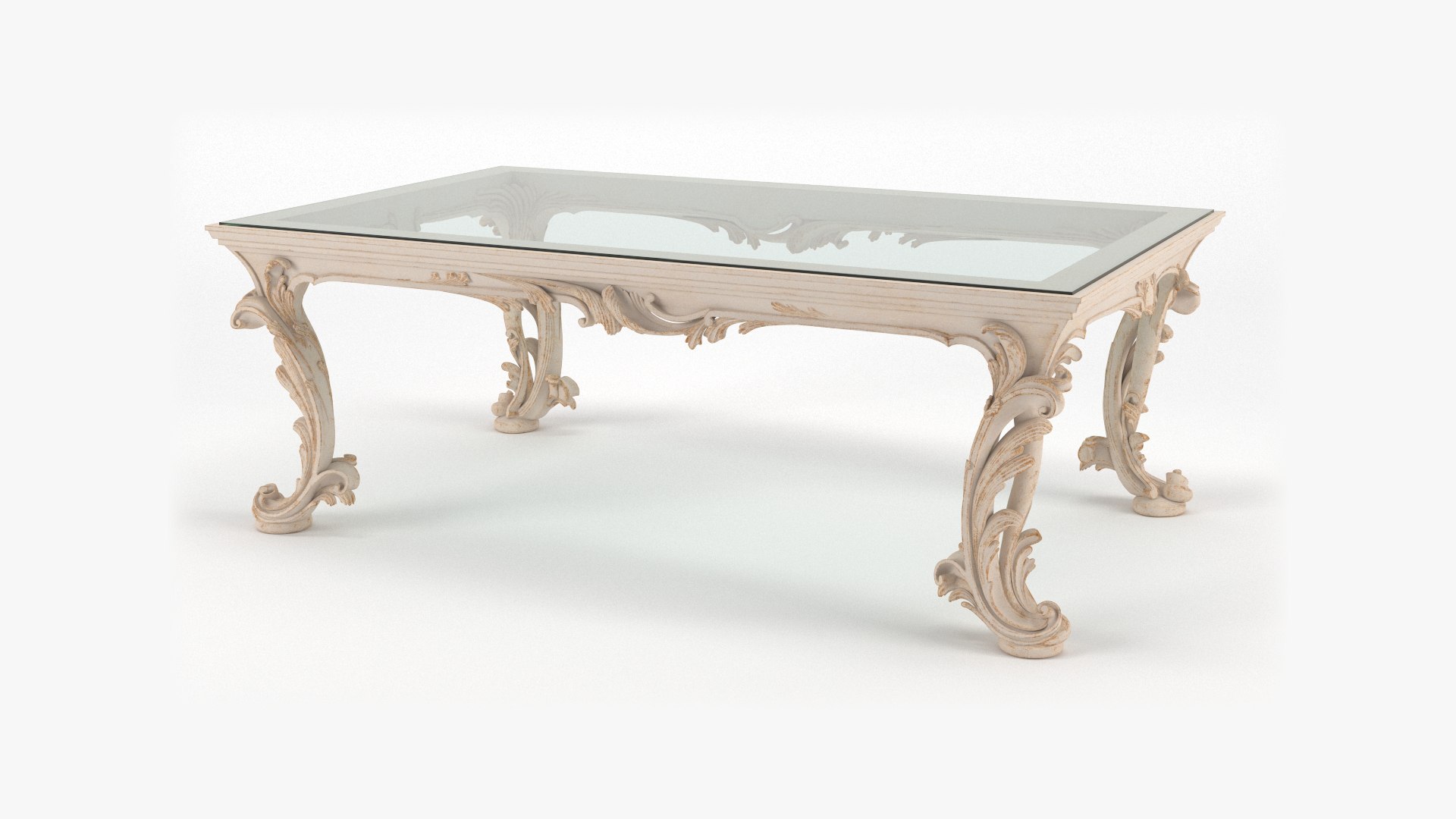 Classic Coffee Table - Chelini Art 1064 - Set 3D Model - TurboSquid 2175313