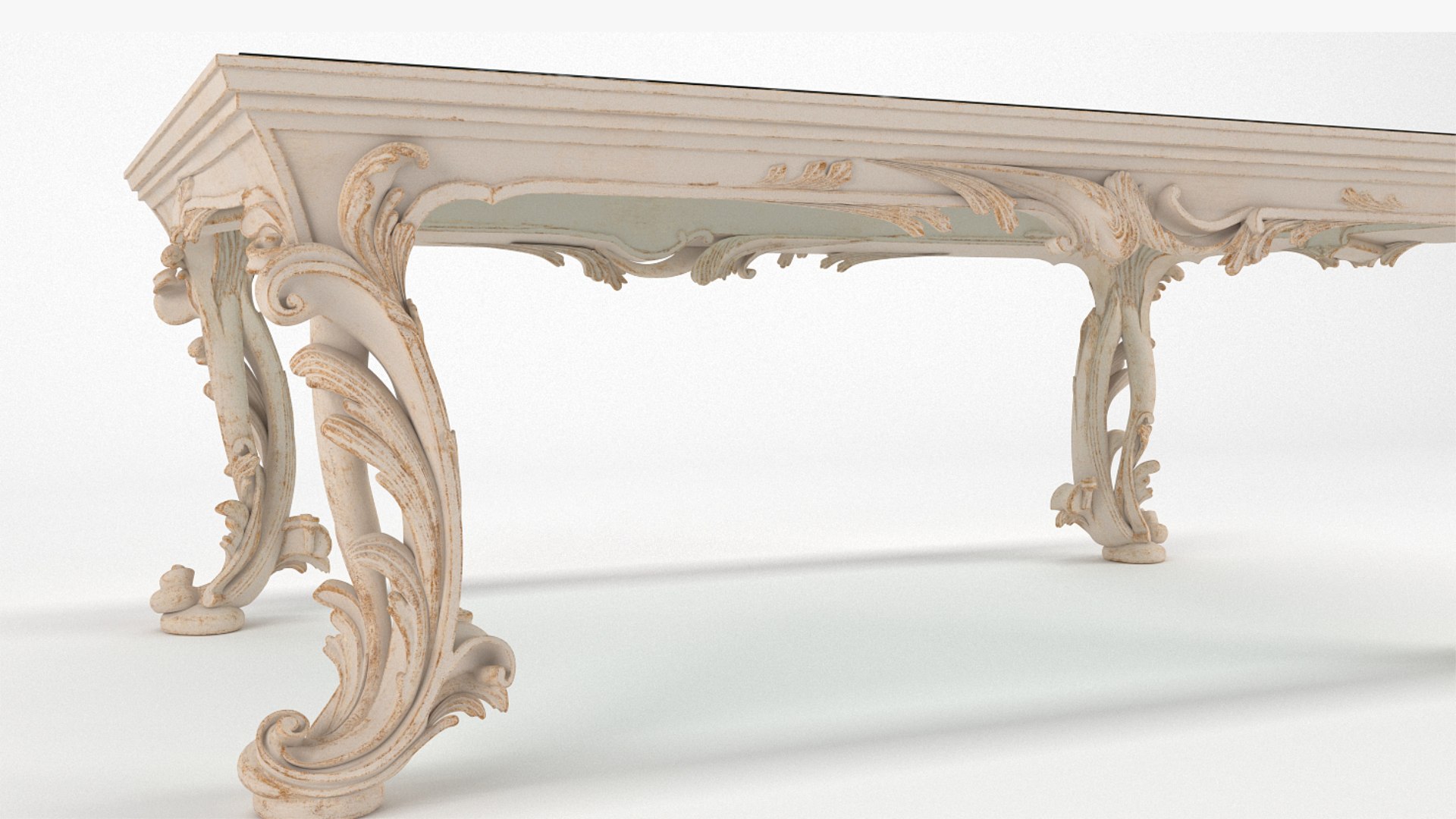 Classic Coffee Table - Chelini Art 1064 - Set 3D Model - TurboSquid 2175313