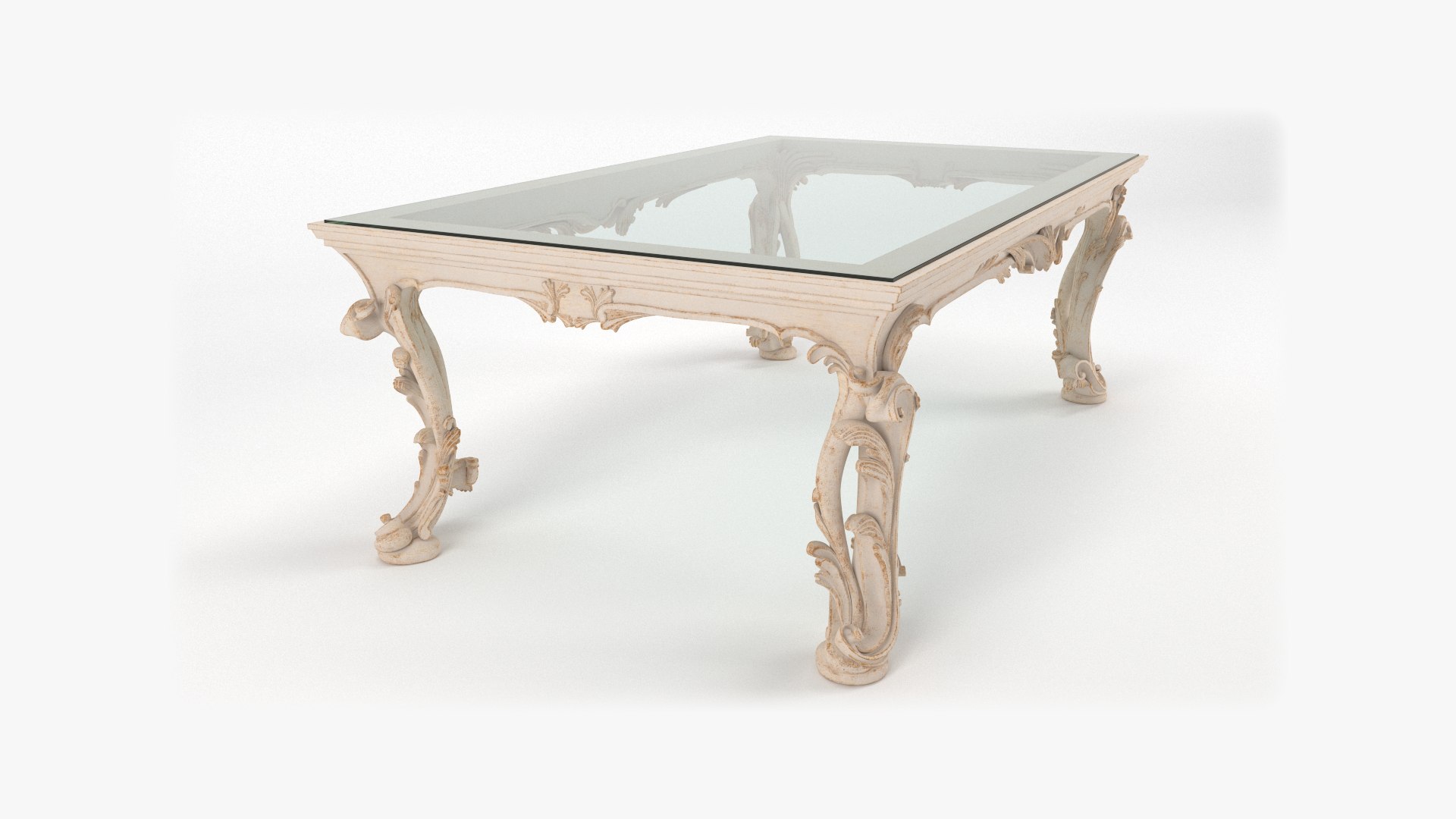 Classic Coffee Table - Chelini Art 1064 - Set 3D Model - TurboSquid 2175313