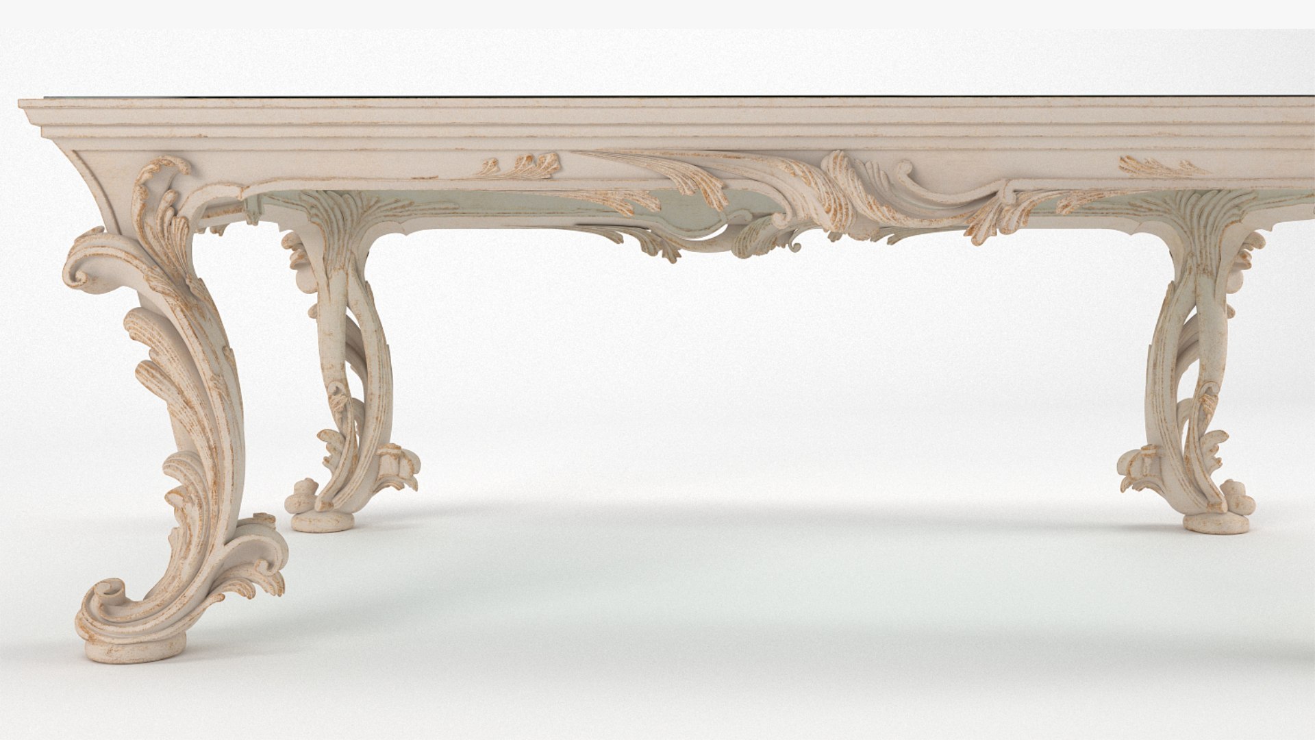 Classic Coffee Table - Chelini Art 1064 - Set 3D Model - TurboSquid 2175313