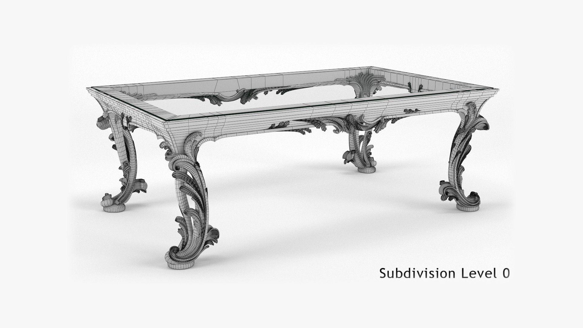 Classic Coffee Table - Chelini Art 1064 - Set 3D Model - TurboSquid 2175313