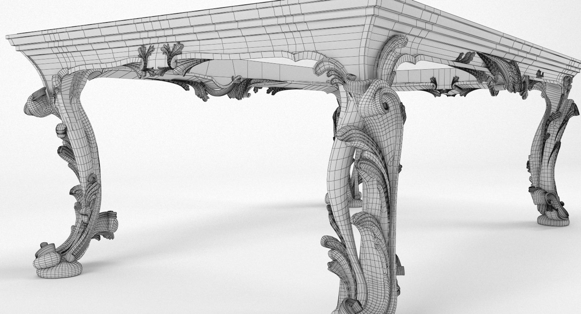 Classic Coffee Table - Chelini Art 1064 - Set 3D Model - TurboSquid 2175313