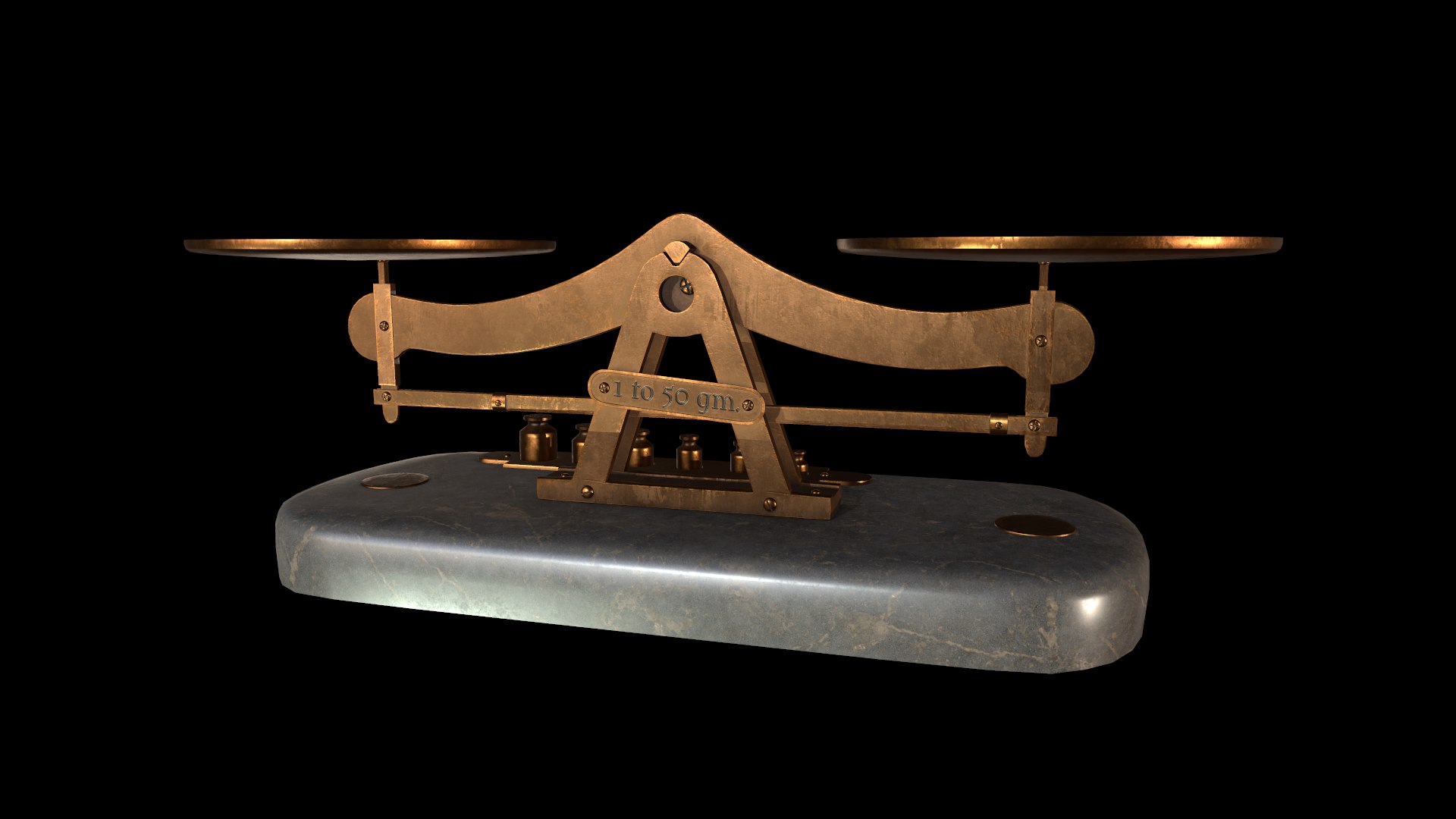 Balance Scale Low-poly 3D - TurboSquid 1751316